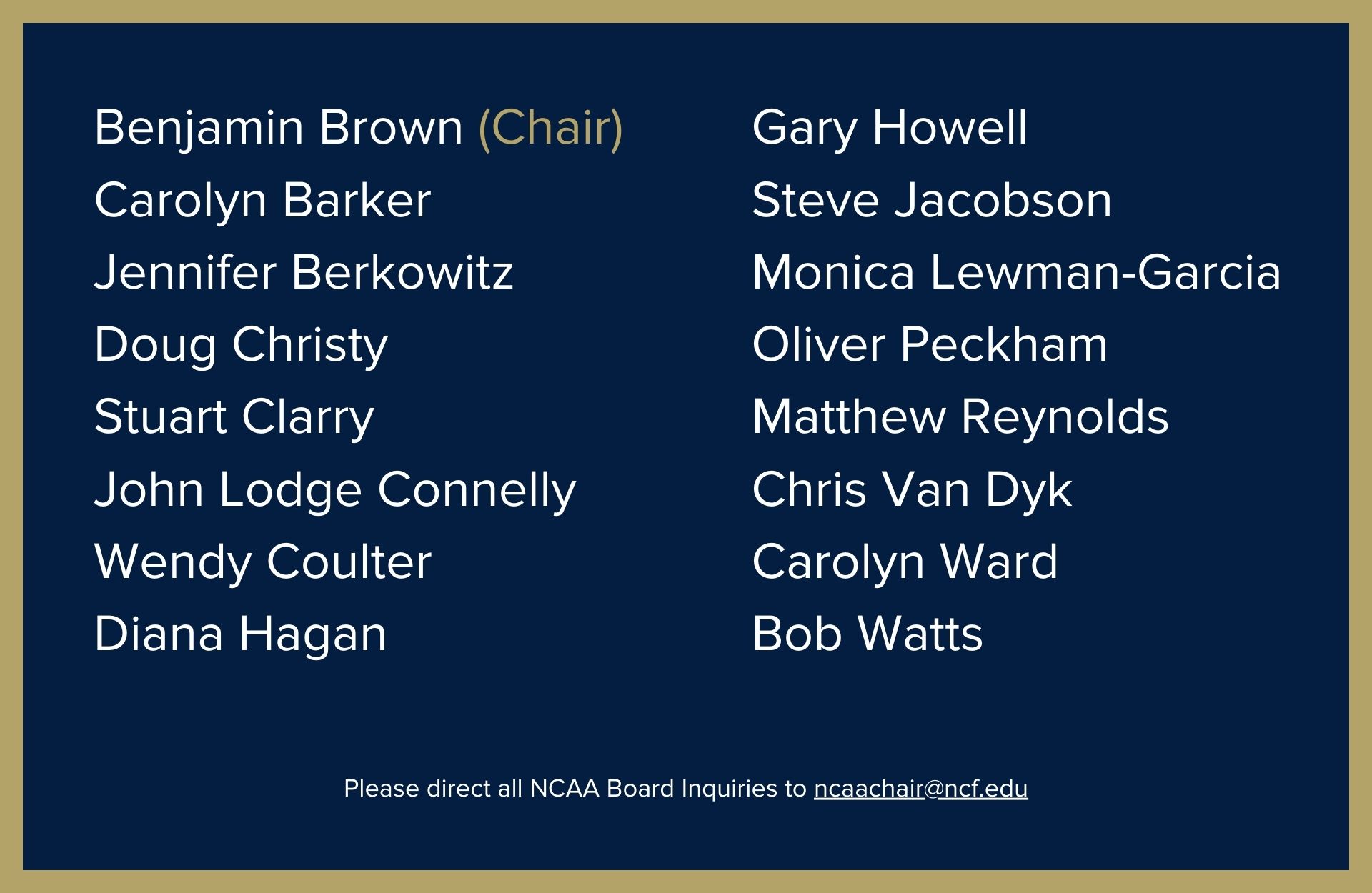 Board of Directors - New College of Florida